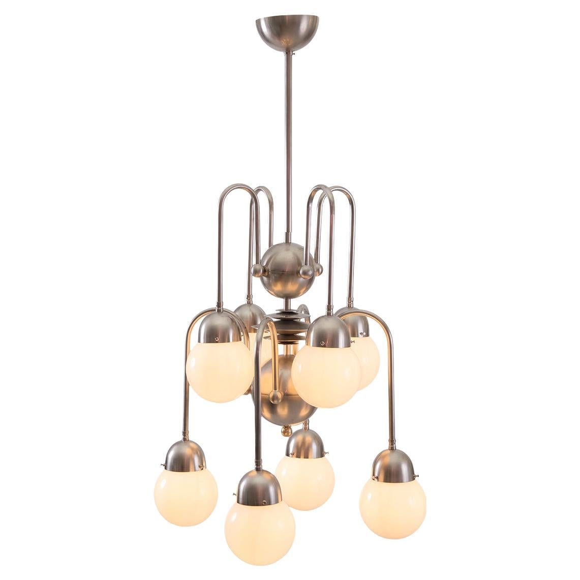 Art Deco Machine Age Chandelier With Stylized Futuristic Detailing at ...