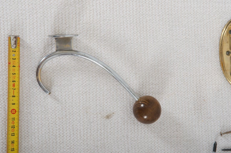 Austrian Midcentury Wall Hooks Attributed to Hagenauer For Sale at 1stDibs