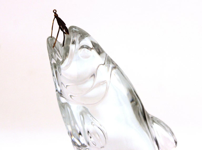 Austrian Modern Art Glass Fish Sculpture at 1stDibs