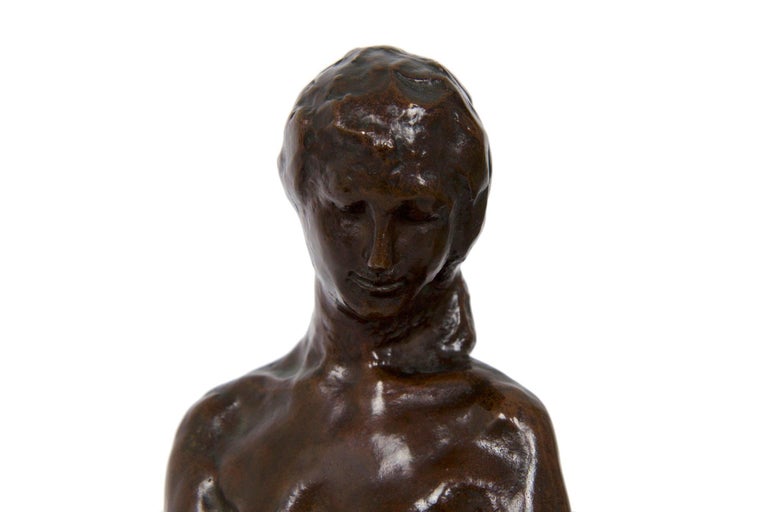 Austrian Modernism Patinated Bronze Sculpture of Lady Bathing by John ...