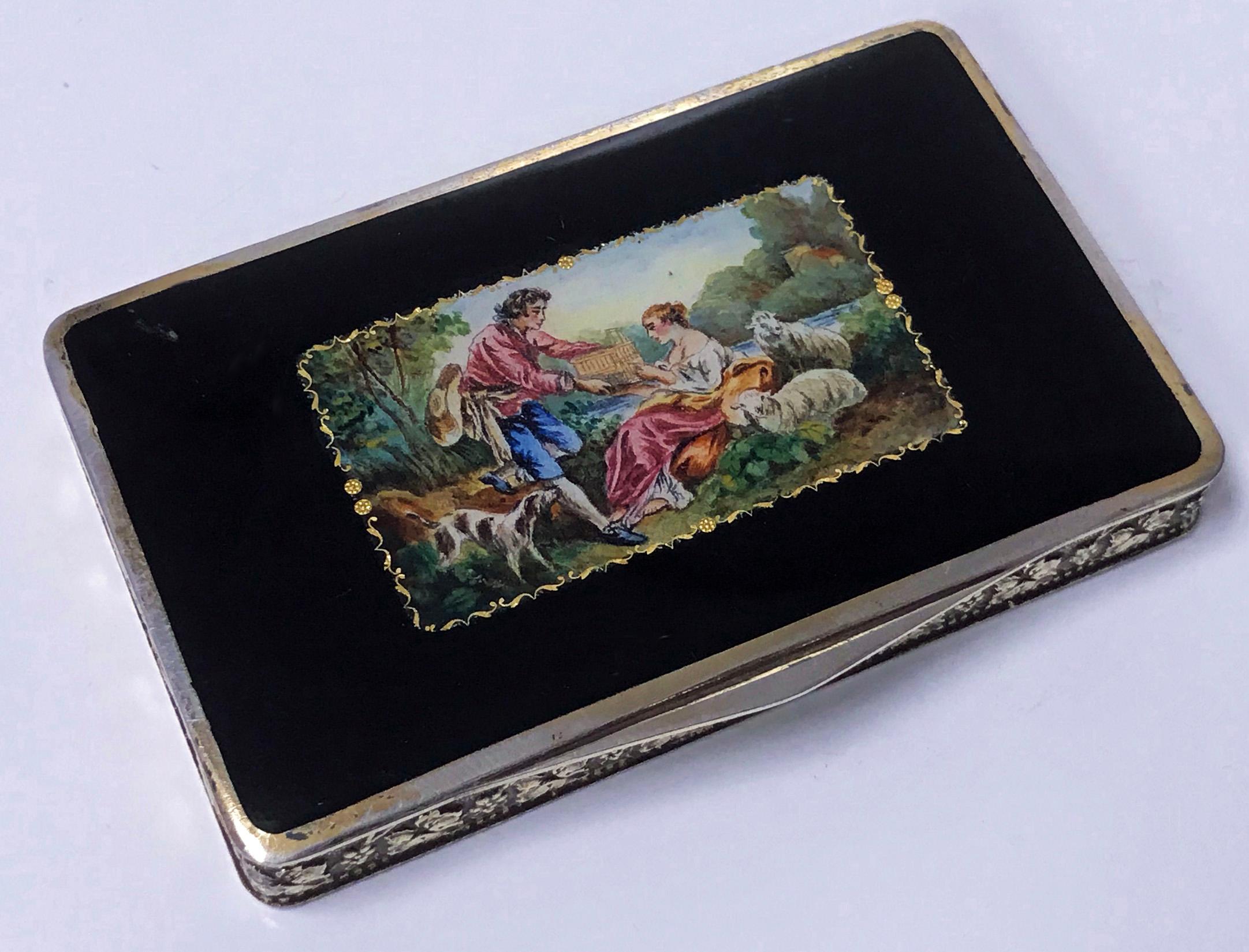 Austrian Sterling Enamel Box, circa 1920 at 1stDibs