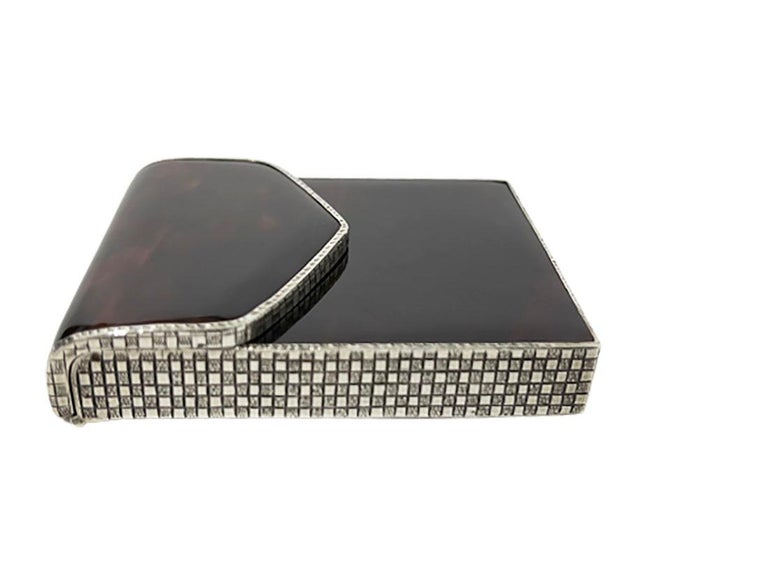 Austrian Tortoise Shell Silver Box For Sale at 1stDibs