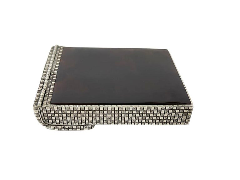 Austrian Tortoise Shell Silver Box For Sale at 1stDibs