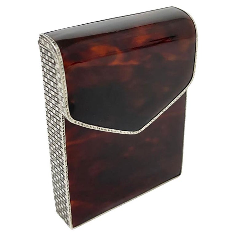 Austrian Tortoise Shell Silver Box For Sale at 1stDibs