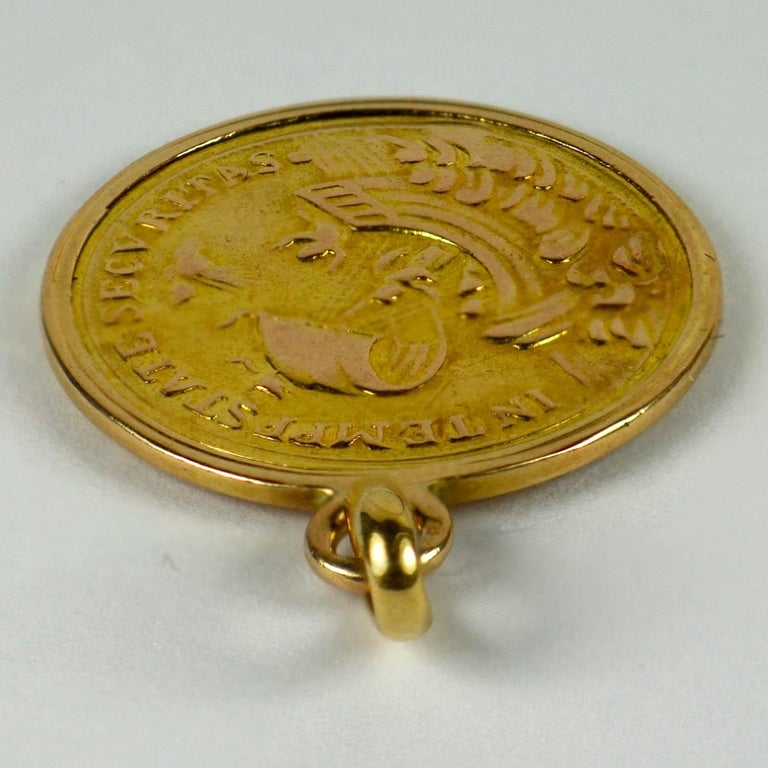 Austrian Yellow Gold St George Ducat Charm Pendant at 1stDibs