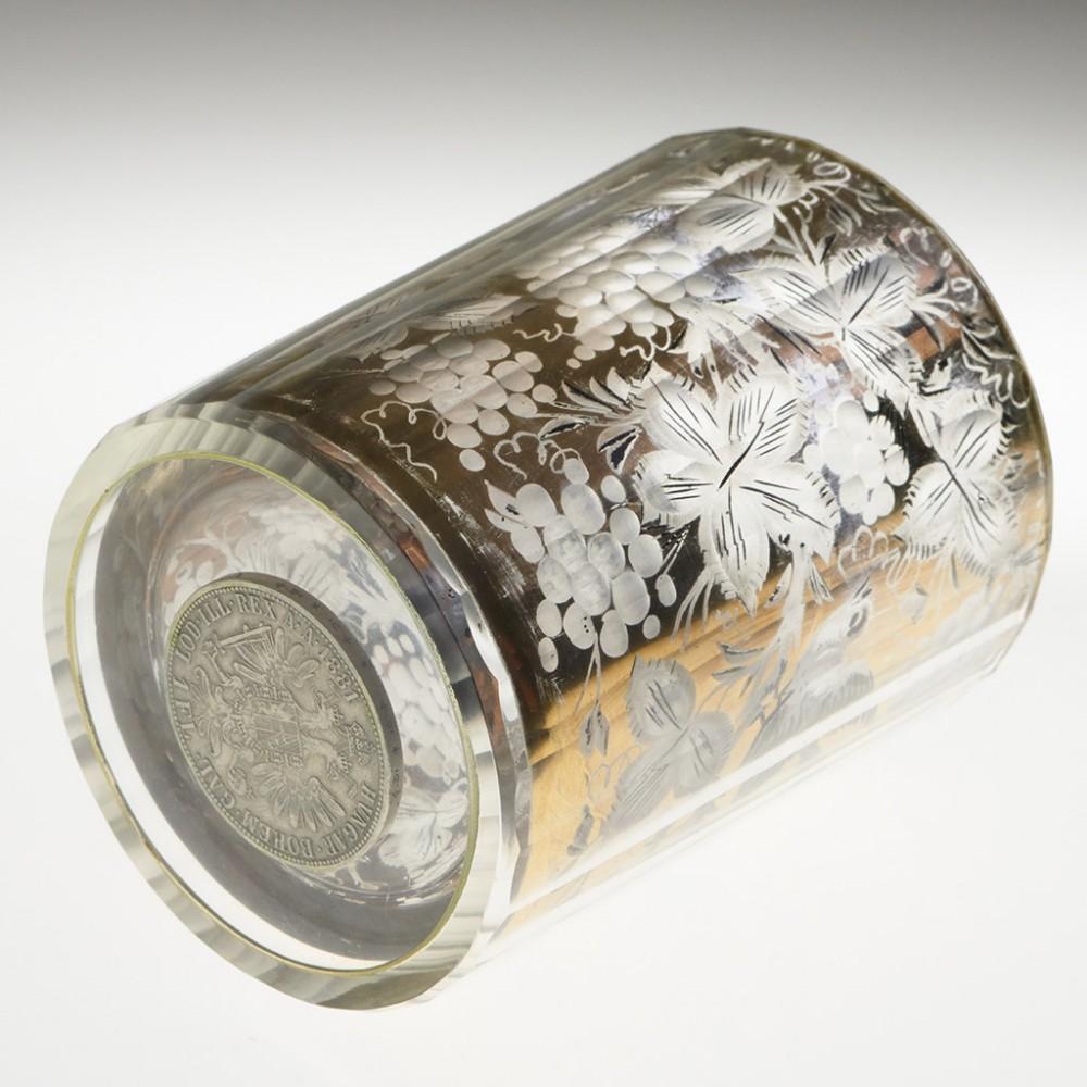 Austrian Zwischengold Decorated Coin Glass Tumbler c1890 For Sale at ...