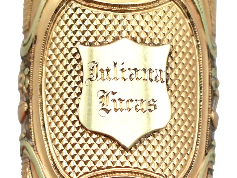 Austro-Hungarian 20 Ct Gold Bodkin / Cheroot Case, Antique, Circa 1890 ...