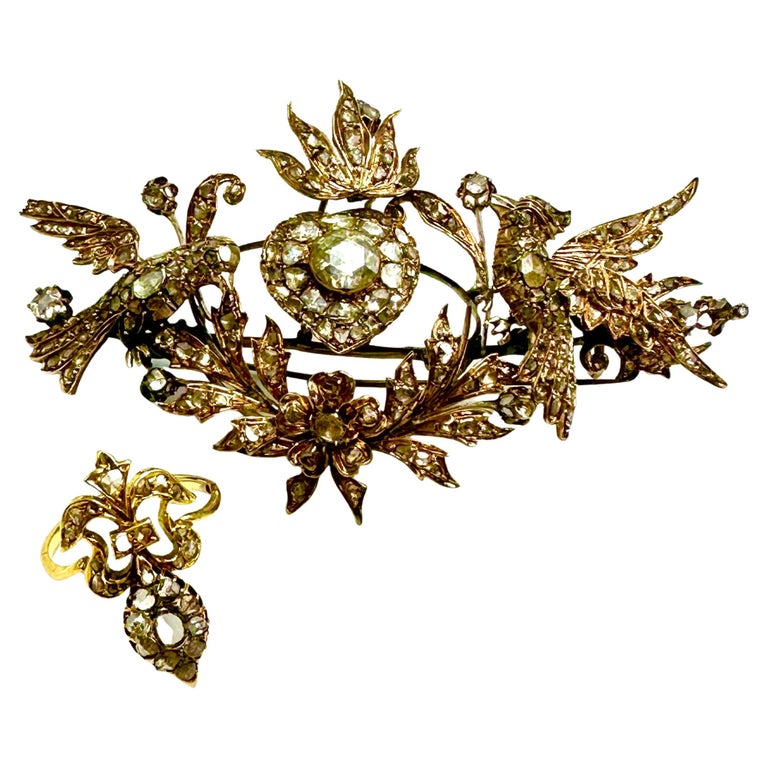 Austrohungarian Empire Stunning Pendant and Ring Set For Sale at 1stDibs