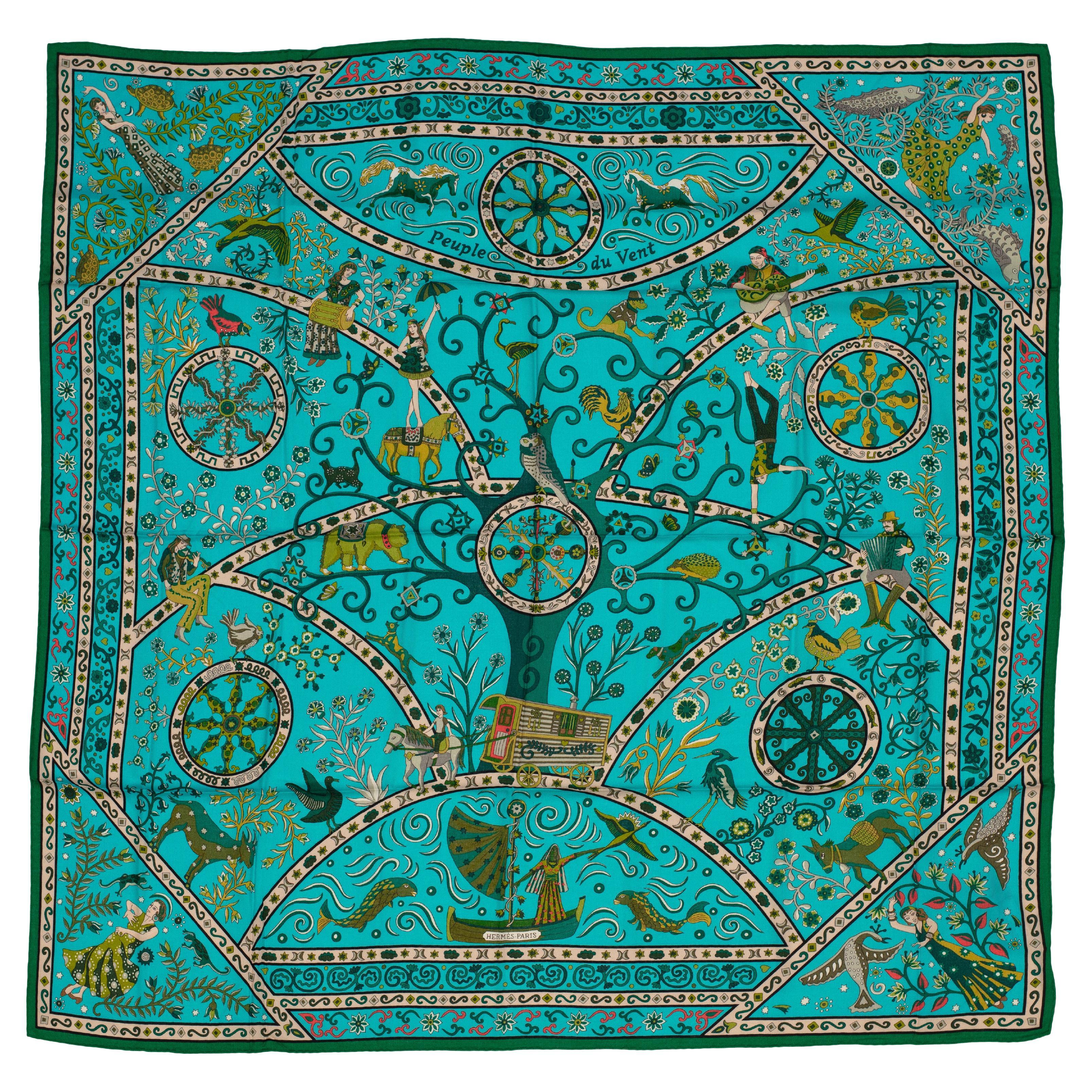 Auth. Hermes Shawl CS140 Della Cavalleria D Etriers - Caramel White NEW RARE For Sale at 1stDibs