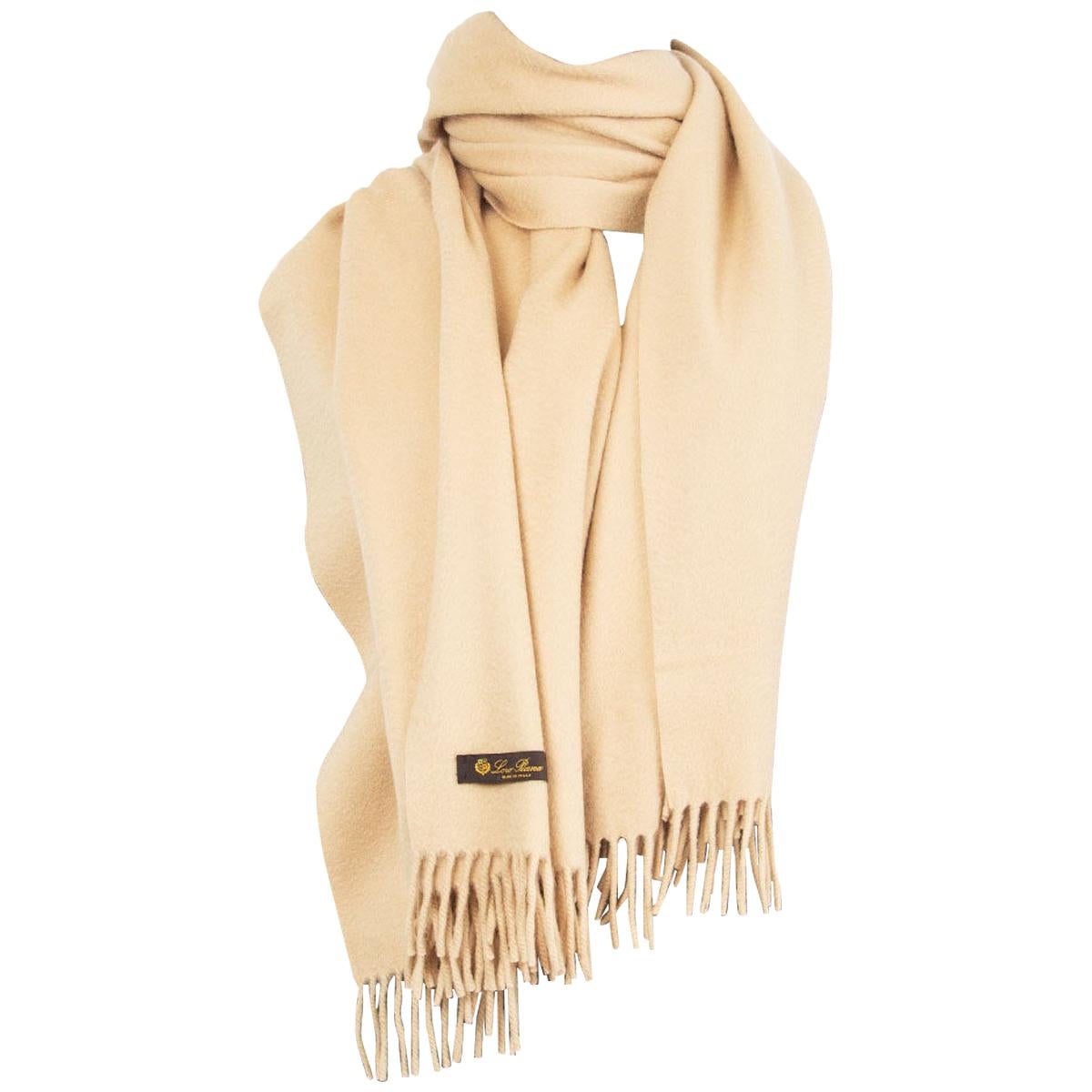 auth LORO PIANA beige cashmere OPERA STOLE Shawl Scarf at 1stDibs ...