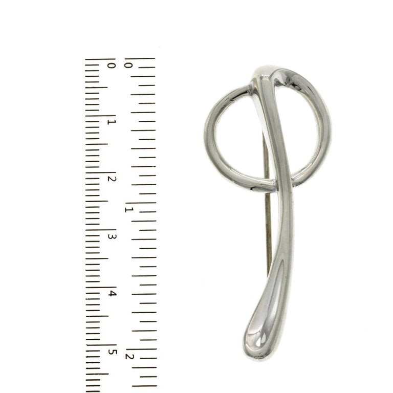 Auth Tiffany and Co. 925 Sterling Silver Peretti Letter P Pin Brooch at ...