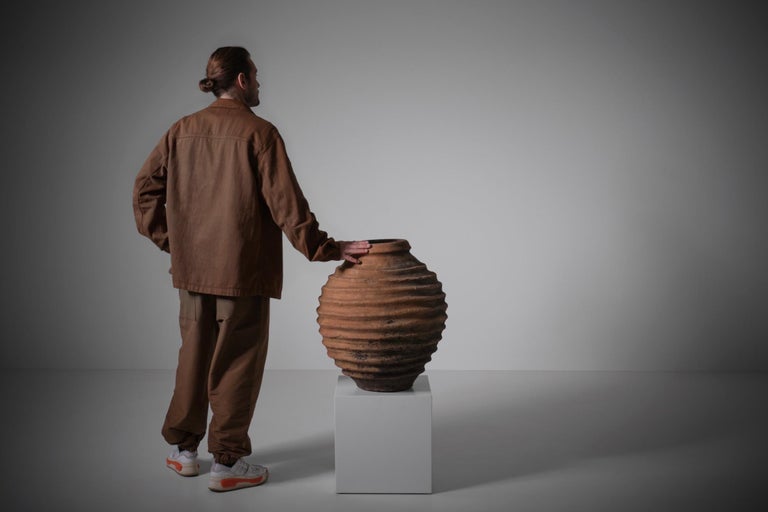 Authentic 19th Century Greek Terracotta Pithari Jar For Sale at 1stDibs