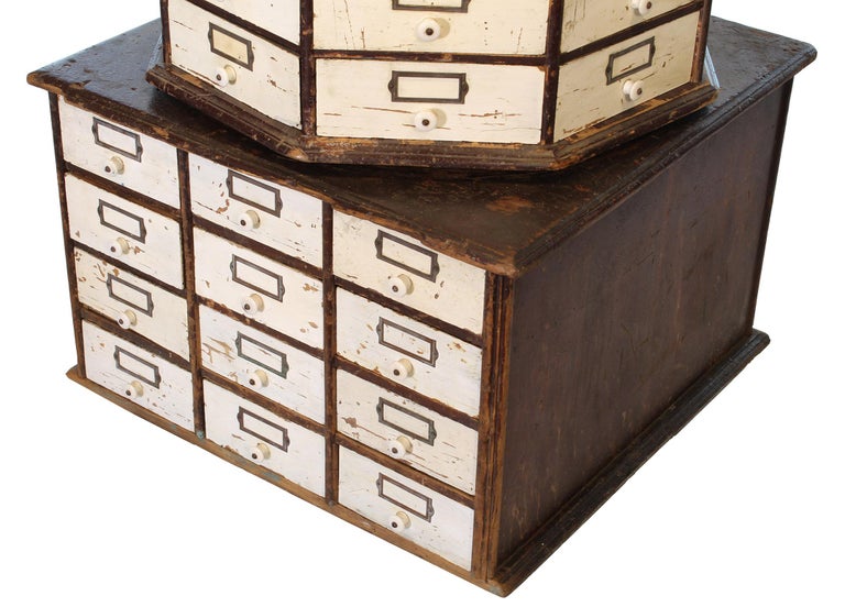 Authentic American Hardware Store Multi-Drawer Rotating Parts Display ...