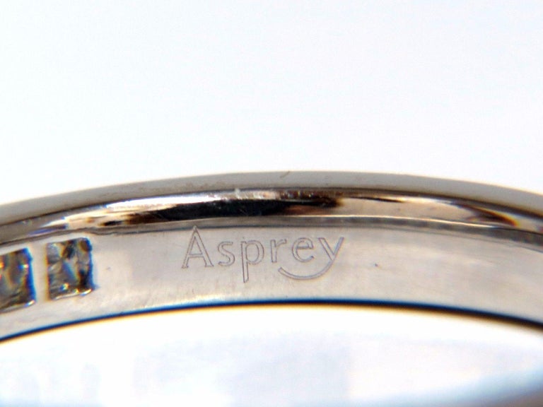Authentic Asprey .65 Carat Natural Princess Cut Diamonds Band For Sale ...