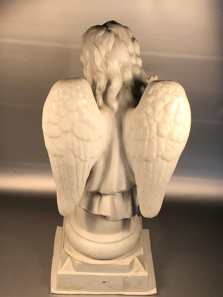 Authentic Carrara Antique Marble Cupid Beautiful Angel at 1stDibs