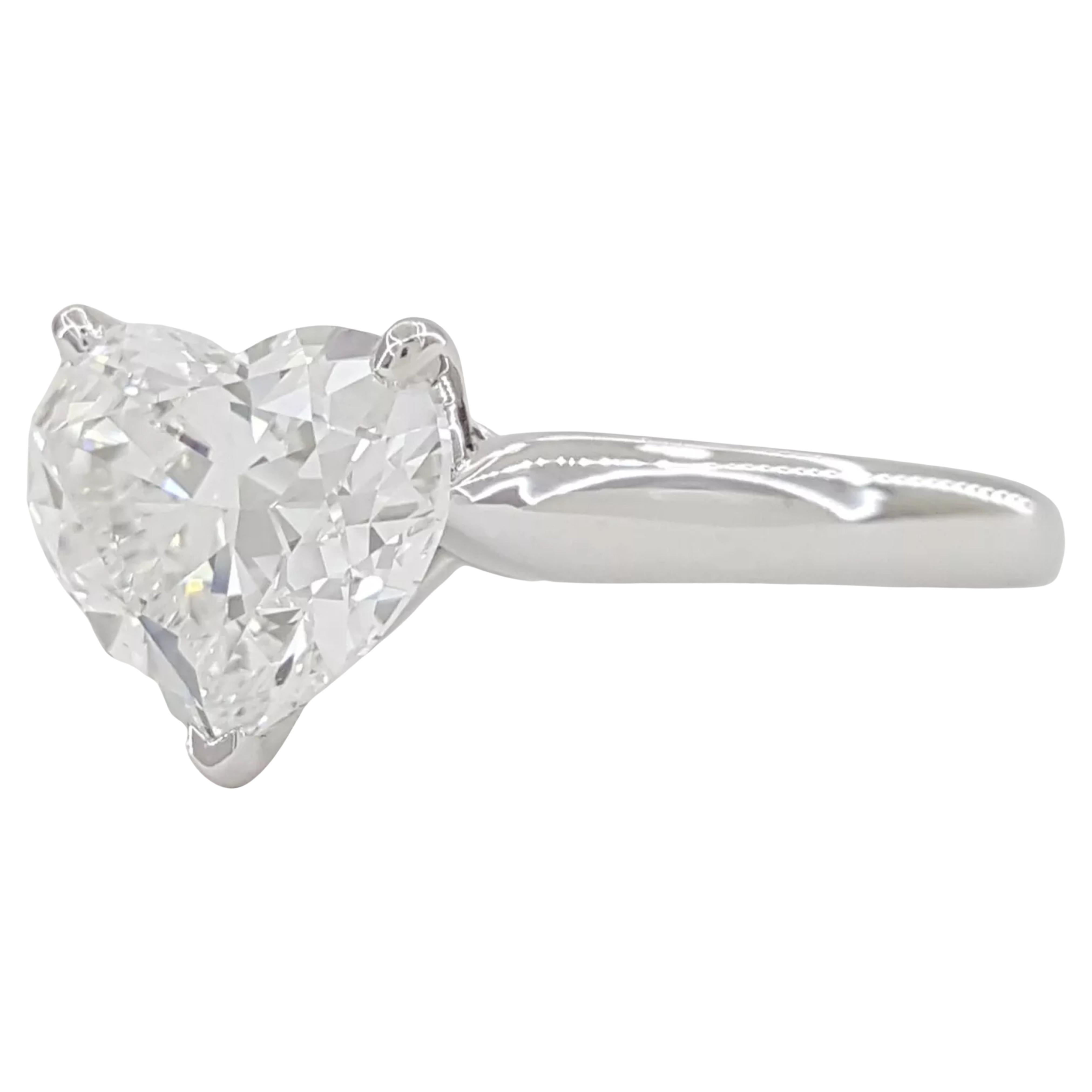 Authentic Cartier 1895 Solitaire Heart Brilliant Cut Diamond Engagement ...