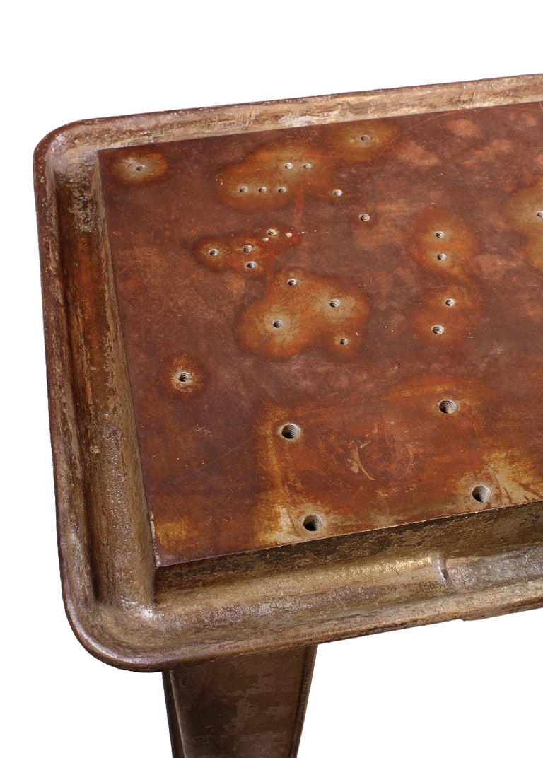 Authentic Cast Iron Industrial Work Display Table / Art Deco Desk at ...