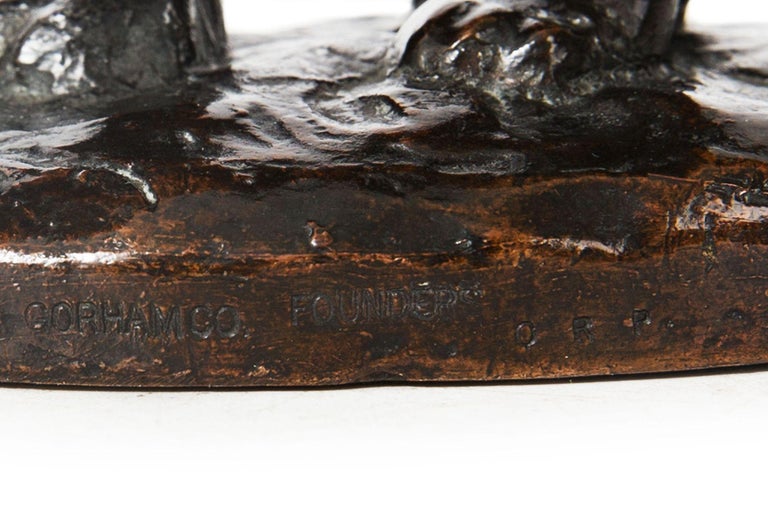 Authentic Frederick Roth "Hissing Cat" '1913' Bronze Sculpture, Gorham ...