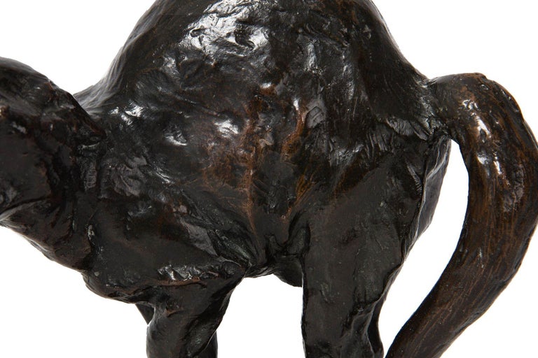 Authentic Frederick Roth "Hissing Cat" '1913' Bronze Sculpture, Gorham ...