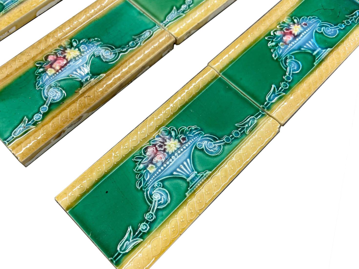 Authentic Glazed Art Deco Relief Tiles, Belga, circa 1920s For Sale at ...