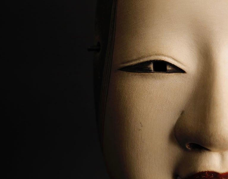Authentic Japanese Koomote Mask of a Young Woman, Signed and ...