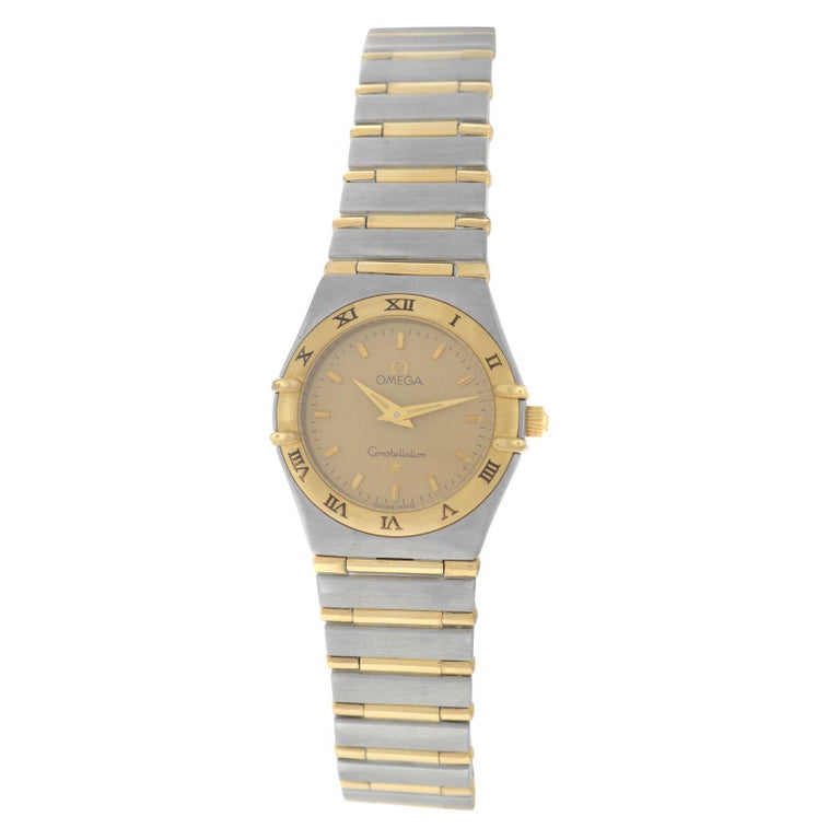 Authentic Ladies Omega Constellation Full Bar 18 Karat Gold Quartz ...