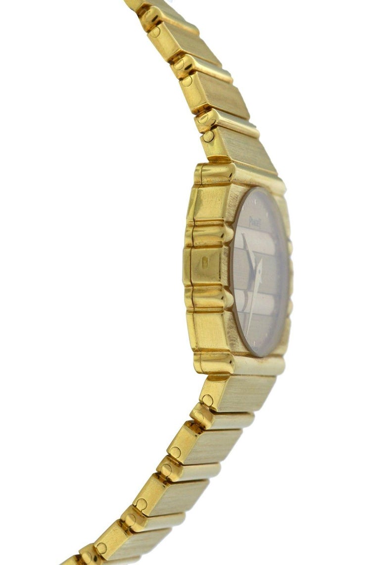 Authentic Ladies Piaget Polo Quartz 18 Karat Yellow Gold Watch For Sale ...