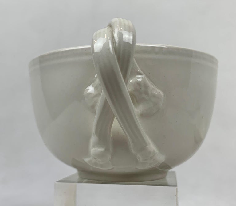 Authentic Leedsware Cups and Saucers with Double Strap Handles-Set of ...