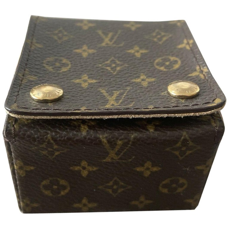 Authentic Louis Vuitton LV Logo Monogram Jewelry Case at 1stDibs
