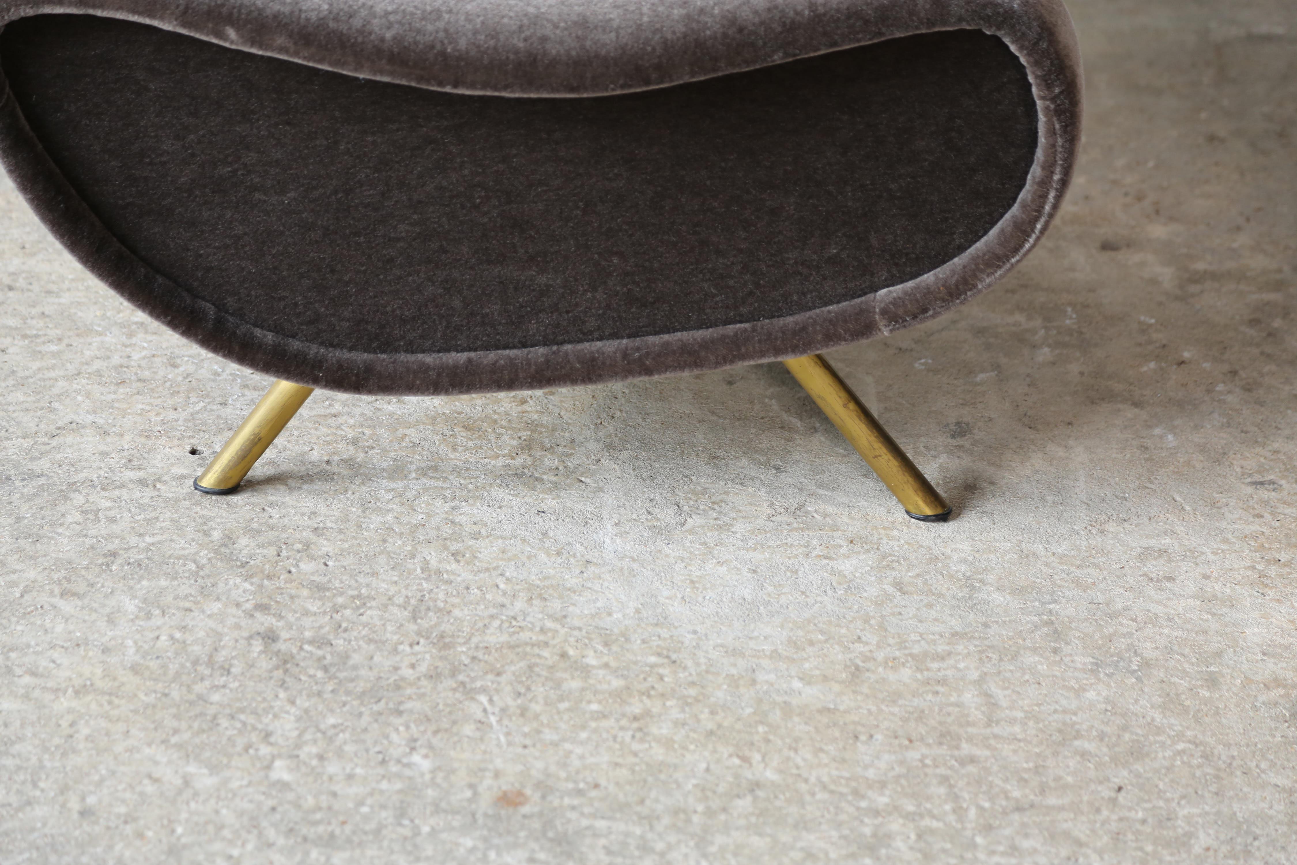 Authentic Marco Zanuso Lady Chairs, Italy, 1960s, New Pure Mohair For ...