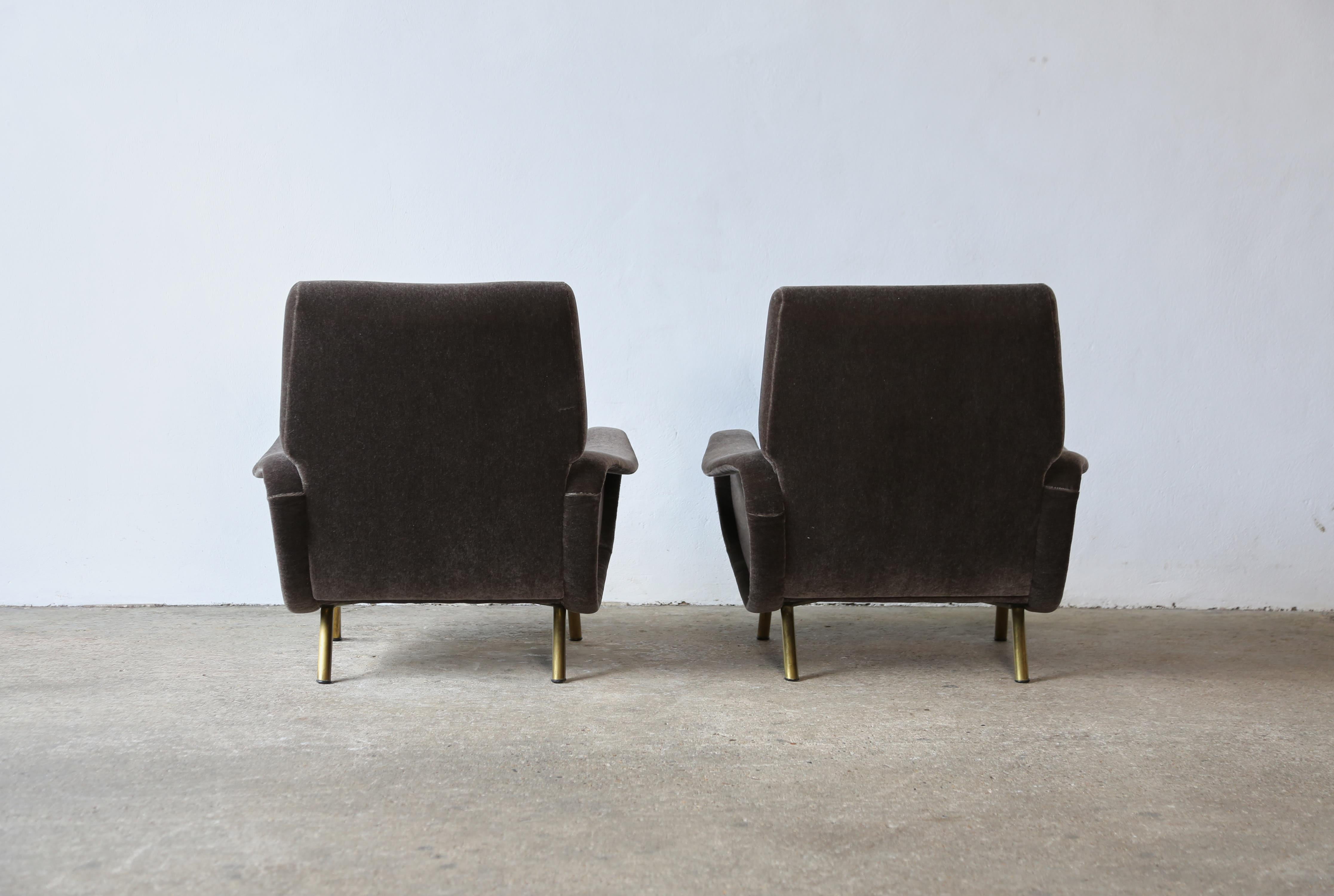 Authentic Marco Zanuso Lady Chairs, Italy, 1960s, New Pure Mohair For ...