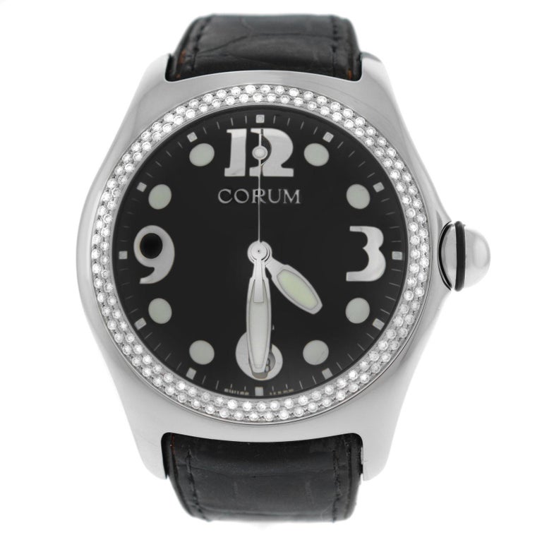 Authentic Men’s Corum Boutique Bubble Steel Diamond Quartz Watch For ...