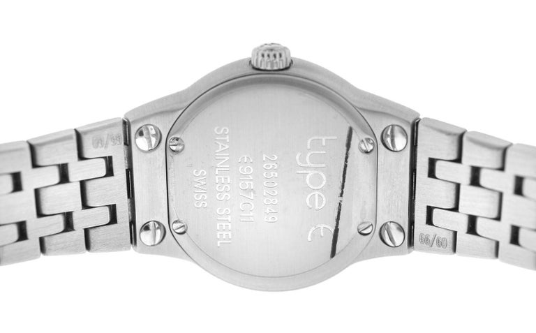 Authentic New Ladies Ebel Type E Stainless Steel Quartz Watch For Sale ...