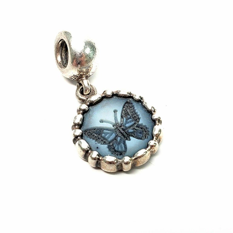 Authentic Pandora Sterling Silver Butterfly Cameo Charm Dangle ...