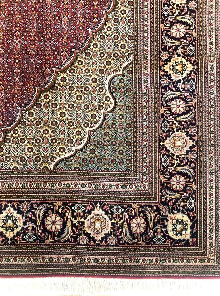 Authentic Persian Hand Knotted Medallion Fish Design (Mahi) Tabriz Rug ...