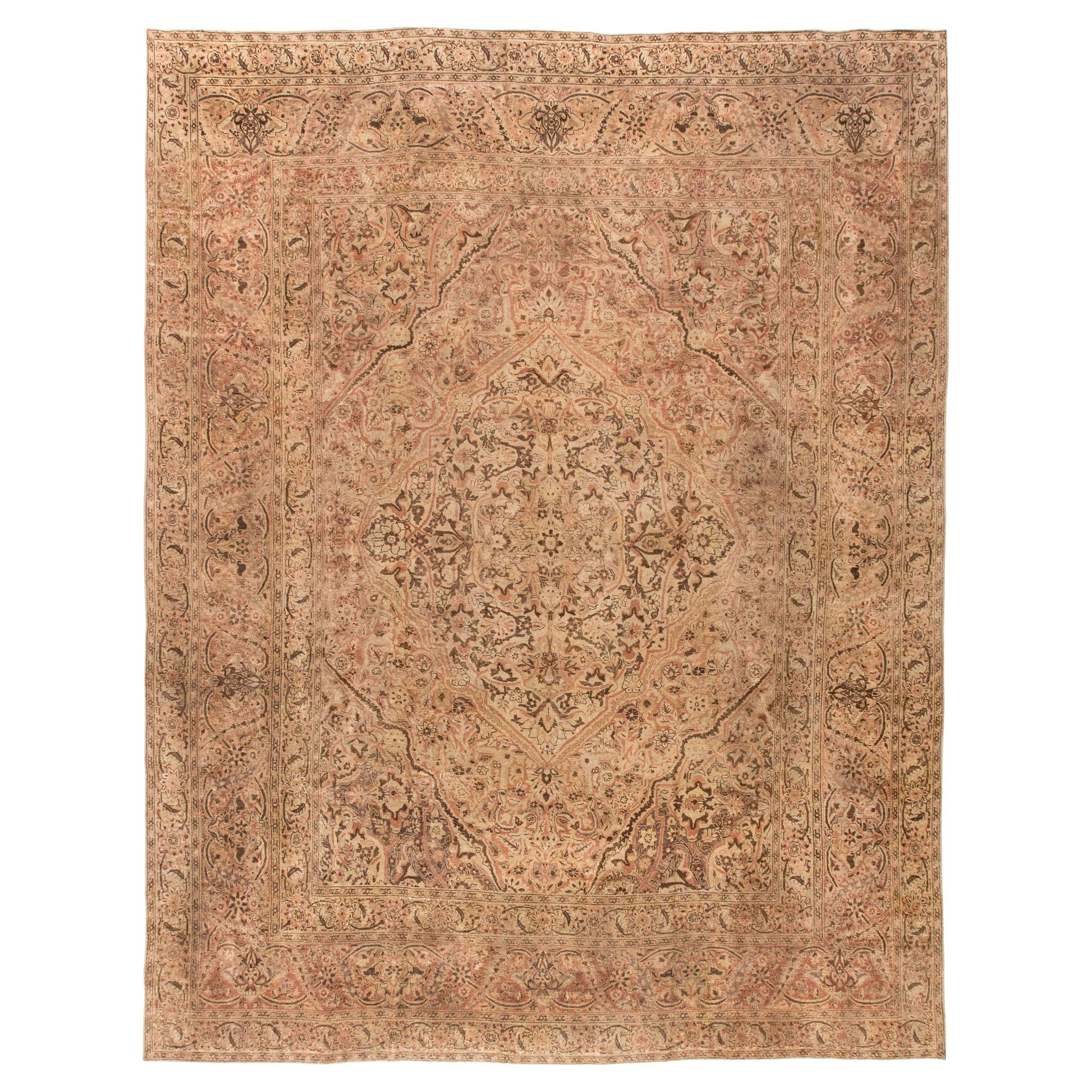 Traditional Authentic Colorful Wool Persian Tabriz Rug For Sale at 1stDibs