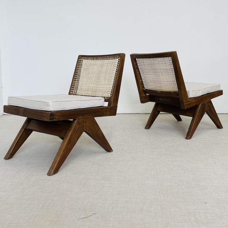 Pierre Jeanneret Armless Easy Chairs, Lounge / Slipper, Mid-Century For ...