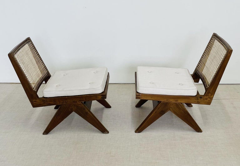 Pierre Jeanneret Armless Easy Chairs, Lounge / Slipper, Mid-Century For ...