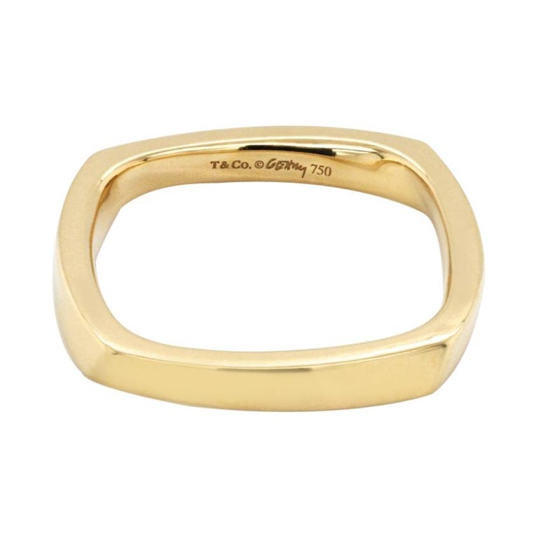 Authentic Tiffany and Co. 18k Yellow Gold Frank Gehry Torque Ring at ...