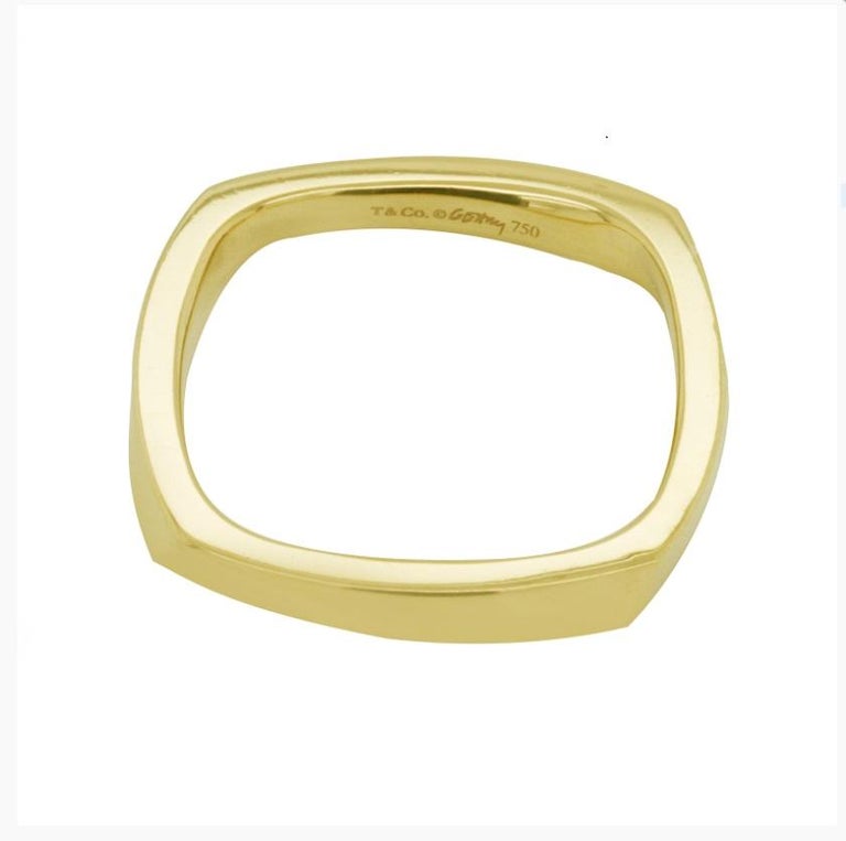 Authentic Tiffany and Co. 18k Yellow Gold Frank Gehry Torque Ring at ...