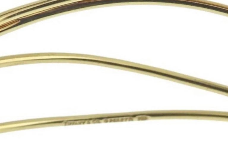 Authentic Tiffany and Co. Elsa Peretti 18k Wave 5 Row Bracelet Bangle ...