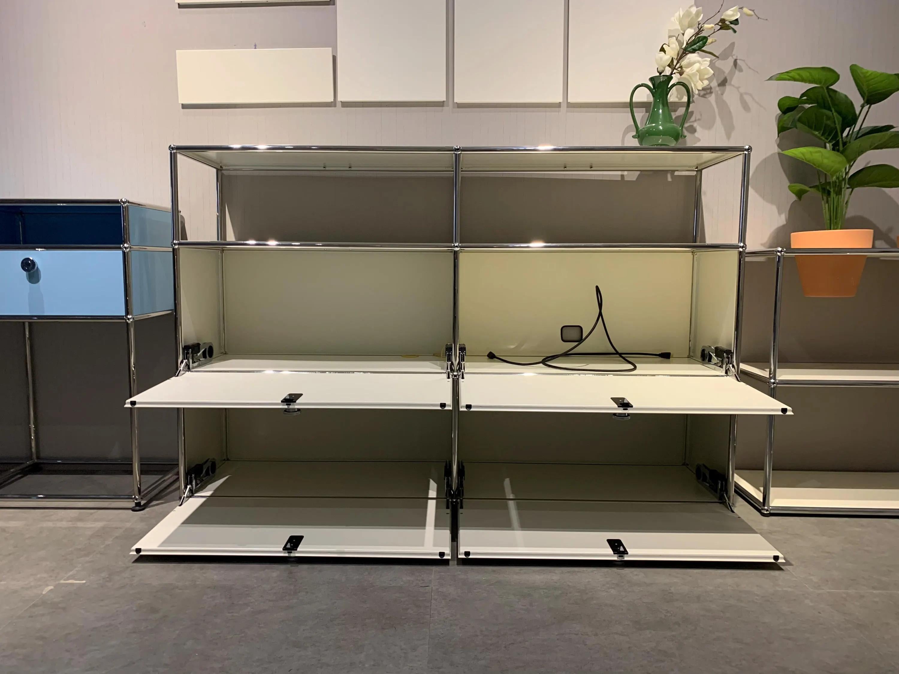 Authentic USM Haller 3x2 Sideboard Cabinet in Pure White and Chrome ...