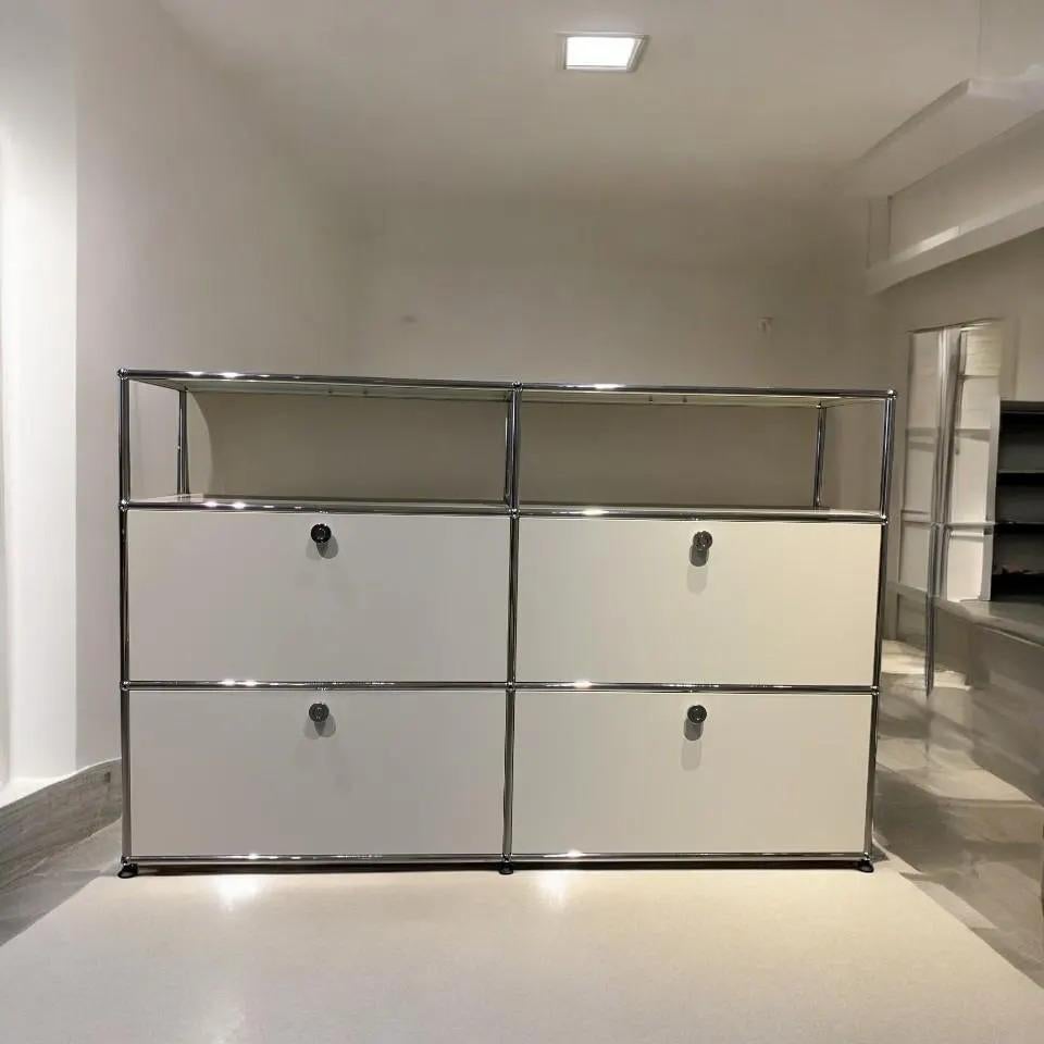 Authentic USM Haller 3x2 Sideboard Cabinet in Pure White and Chrome ...
