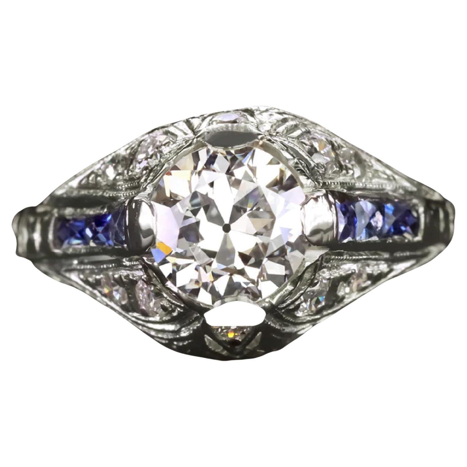 Vintage Style Diamond Ring is Impressive in Size with a Gorgeously ...
