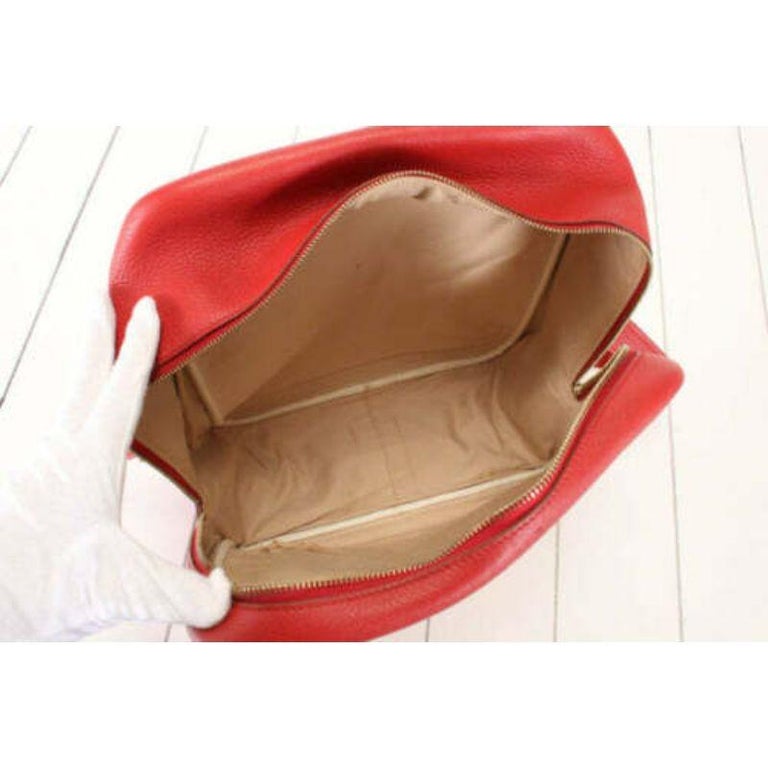 Authentic Vintage Hermes Victoria Messenger bag in Rouge Garance Red ...