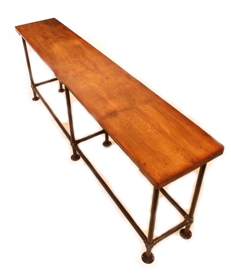 Authentic Vintage Industrial Cast Iron Bubble Pipe Joint Display / Sofa ...