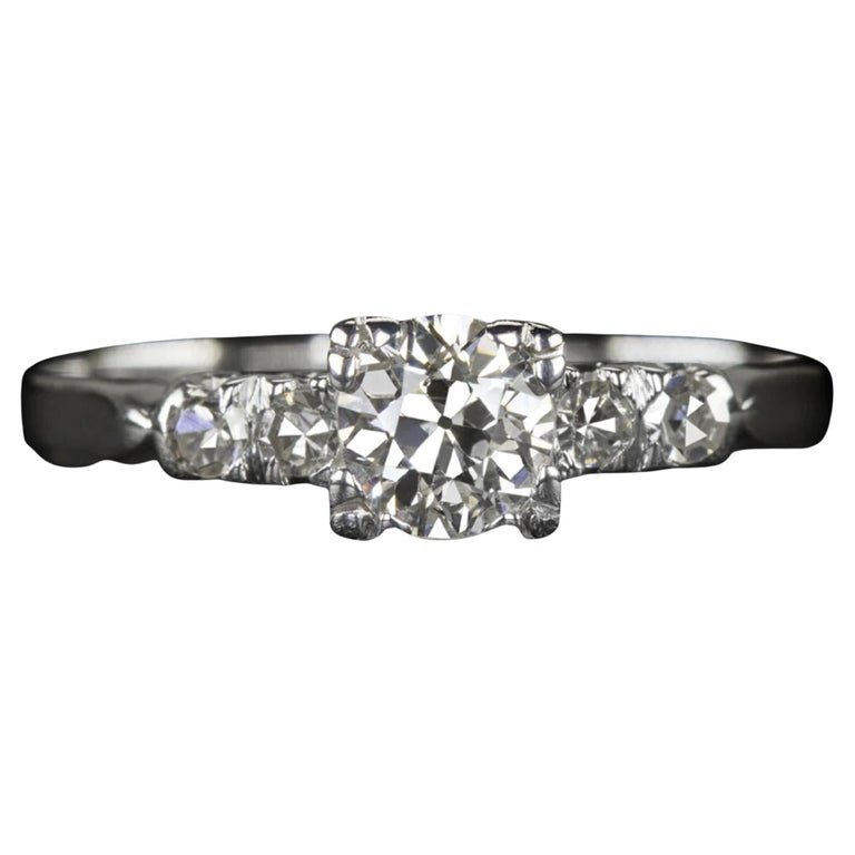 Authentic Vintage Old European Diamond Ring For Sale at 1stDibs
