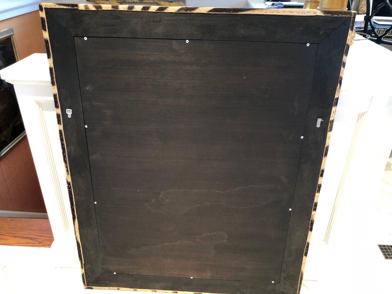Authentic Zebra Hide Upholstered Custom Mirror For Sale at 1stDibs