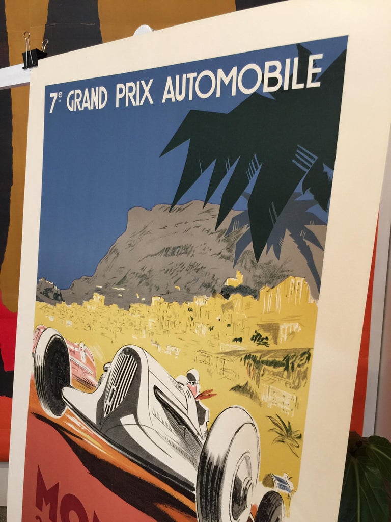 Authorised Edition Vintage Monaco Grand Prix Car Poster by Geo Ham ...