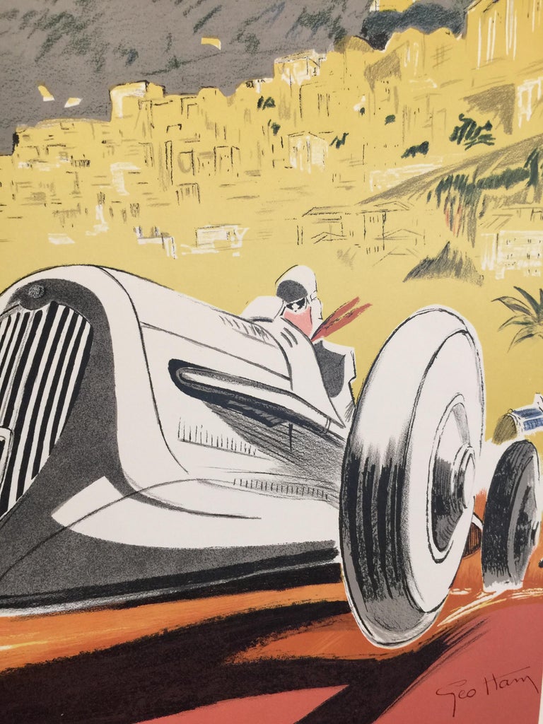 Authorised Edition Vintage Monaco Grand Prix Car Poster by Geo Ham ...